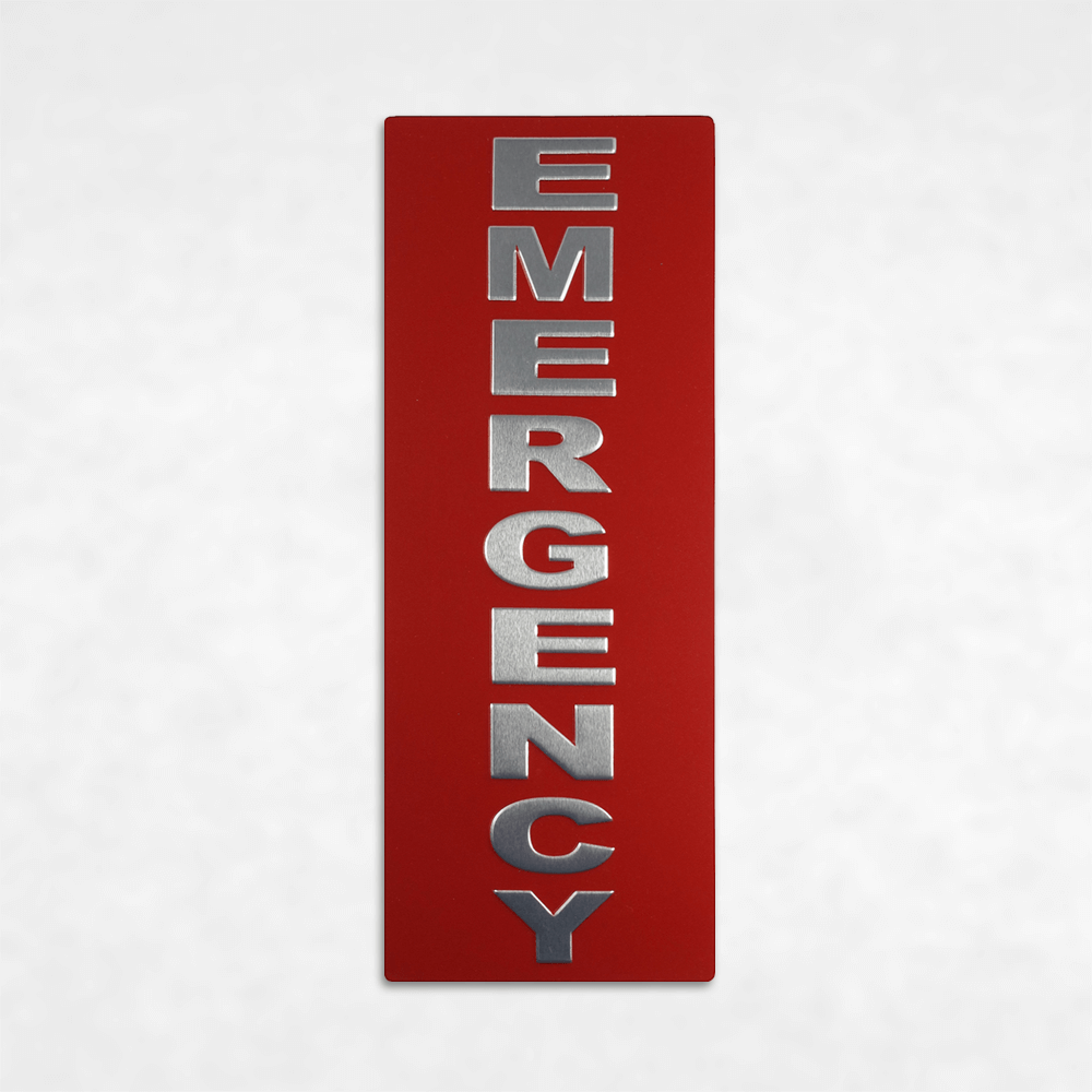 261529 Red "Emergency Label" for VE-9x12 and VE-9x20 Series – Viking ...